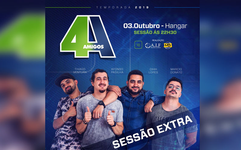 Grupo 4 amigos terá sessão extra em Belém • DOL