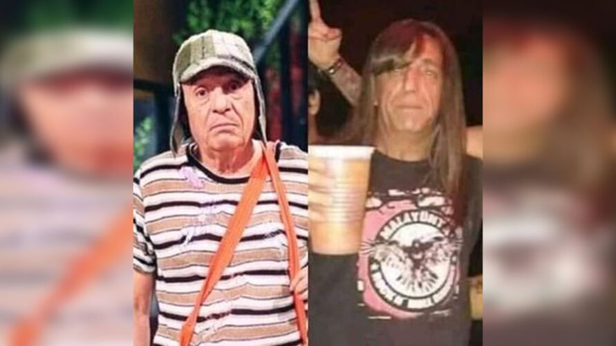 Parecidos? Chaves 'metaleiro' cabeludo bomba nas redes • DOL