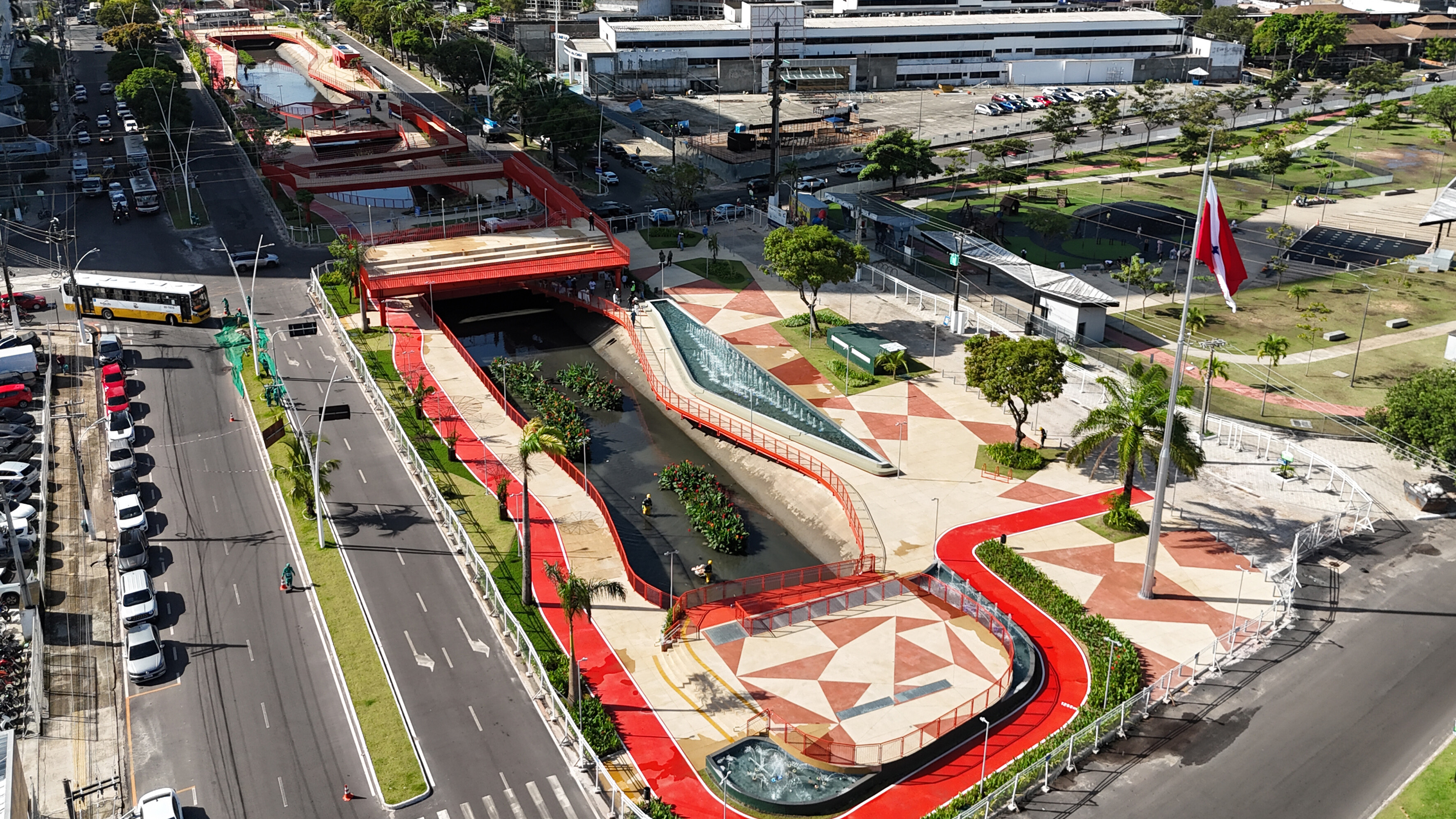 Helder, Hana, Jader Filho e Lula inauguram o Parque Linear da Nova Doca ...